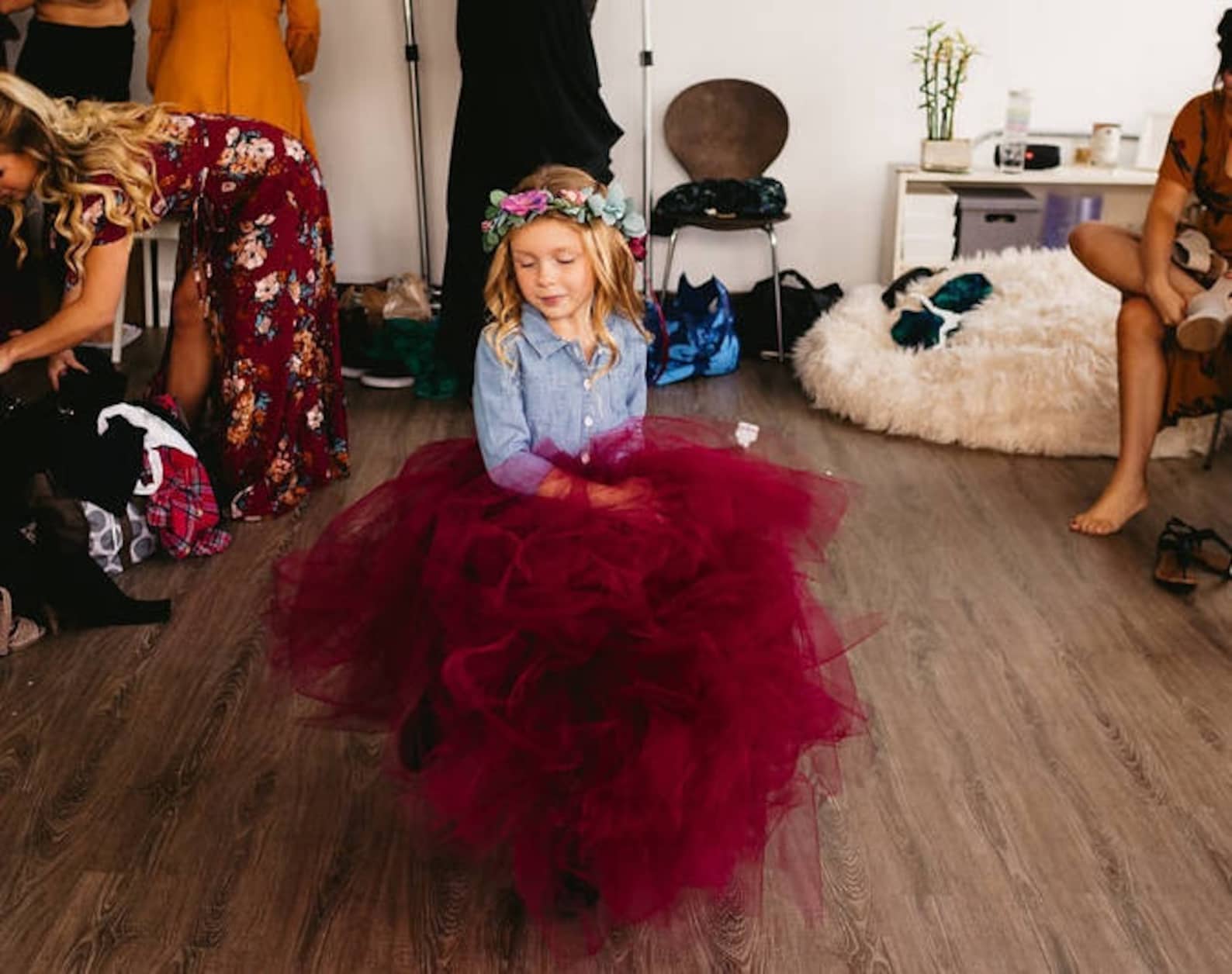 Long Maroon Tutu Skirt Little Girls Tulle Skirt Kids Tutu - Etsy