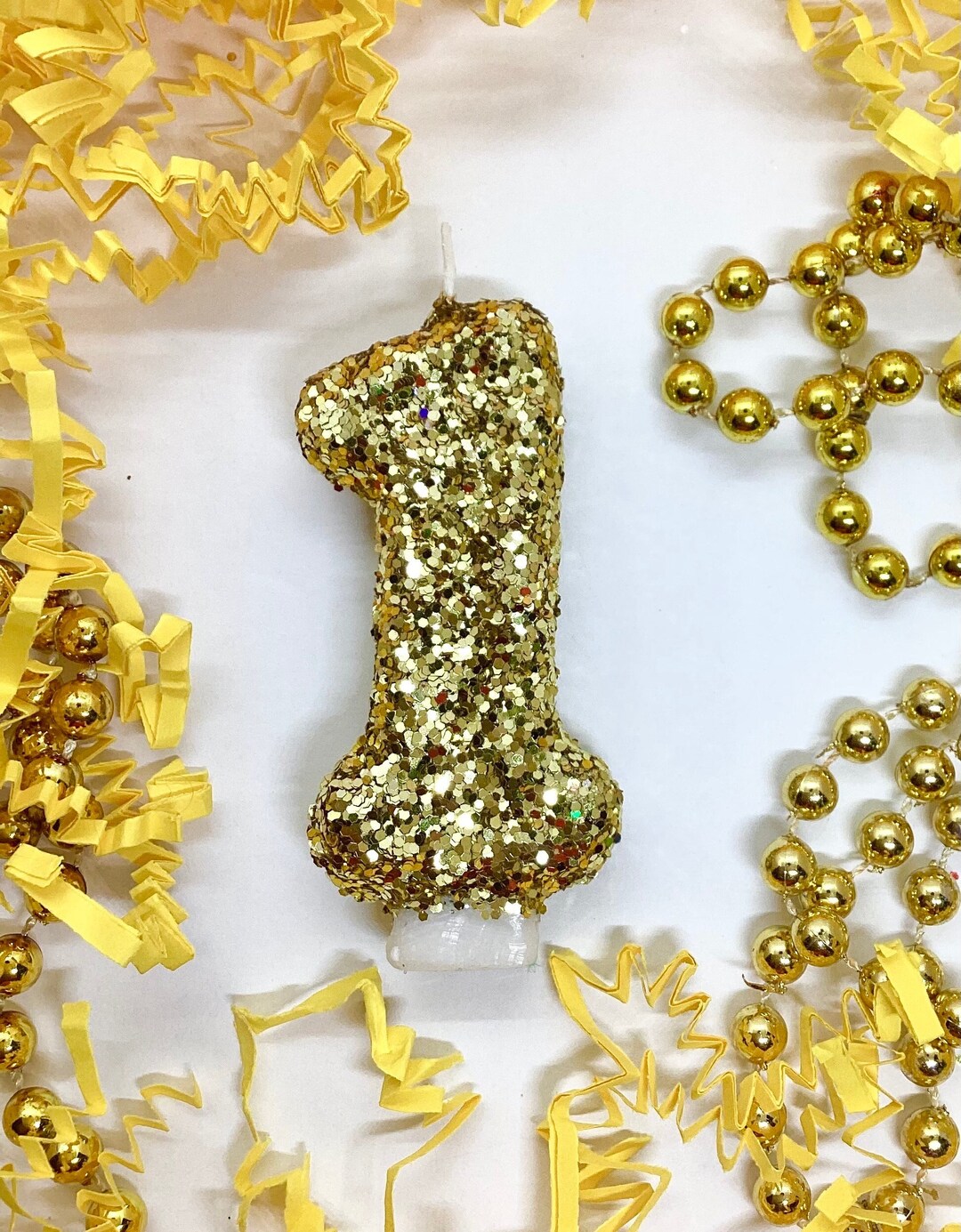 Gold Number Birthday Candle, Gold Glitter Candle, Girls Birthday Party ...