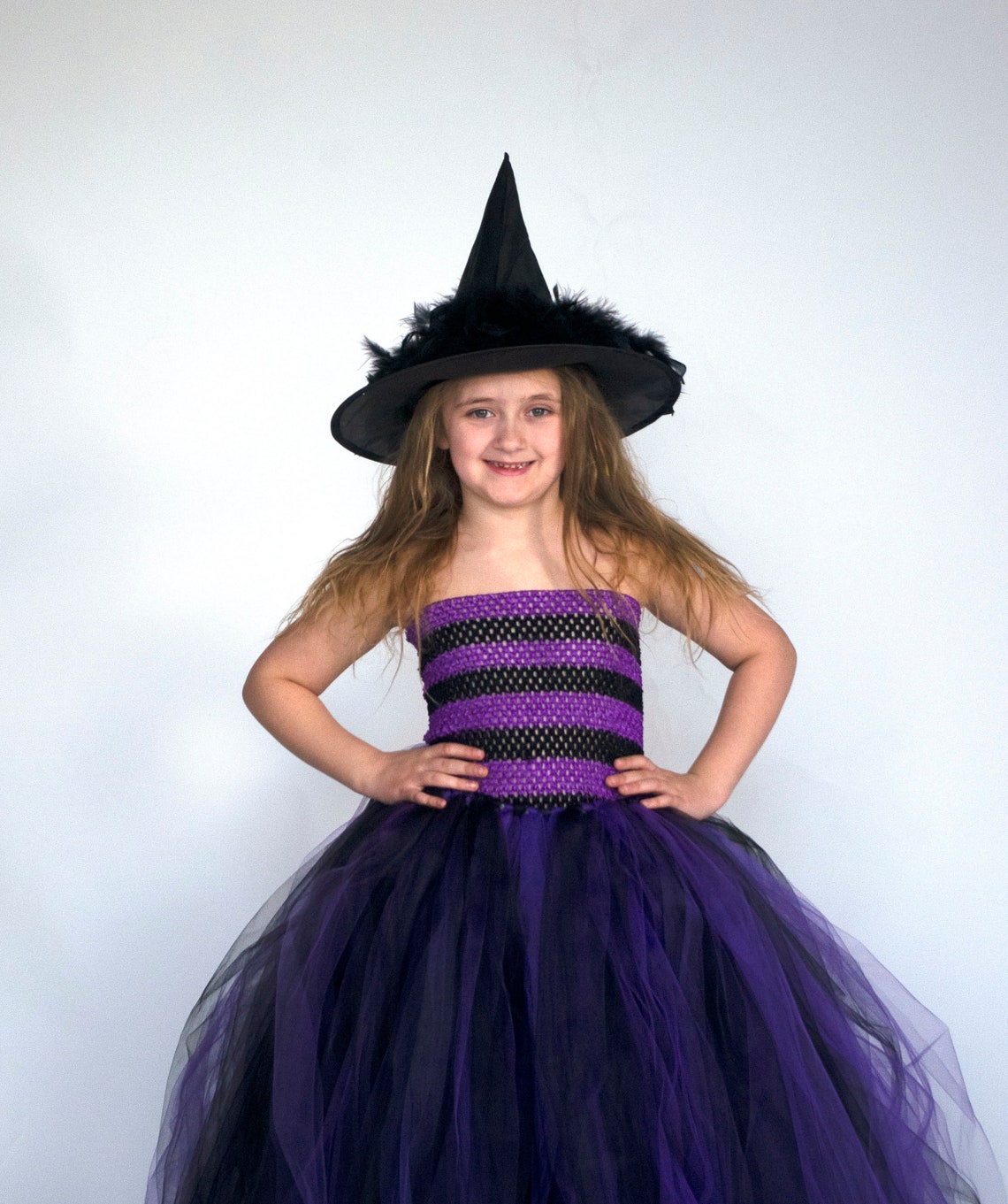 Witch Halloween Costume Girls Witch Costume Kids Floor - Etsy