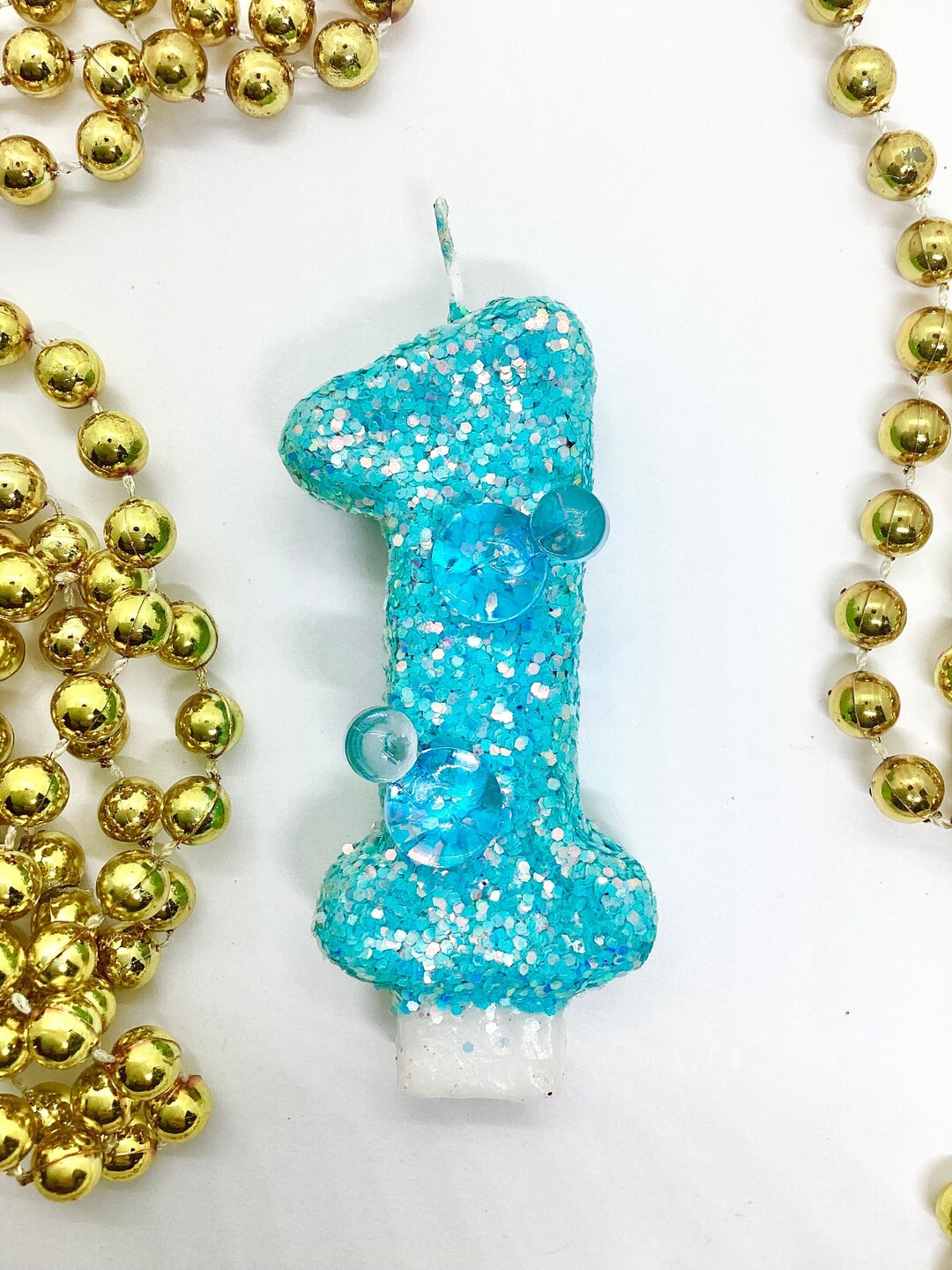 Bubbles Birthday Candle, Aqua Blue Bubbles, Kids Party Decor, Girls ...