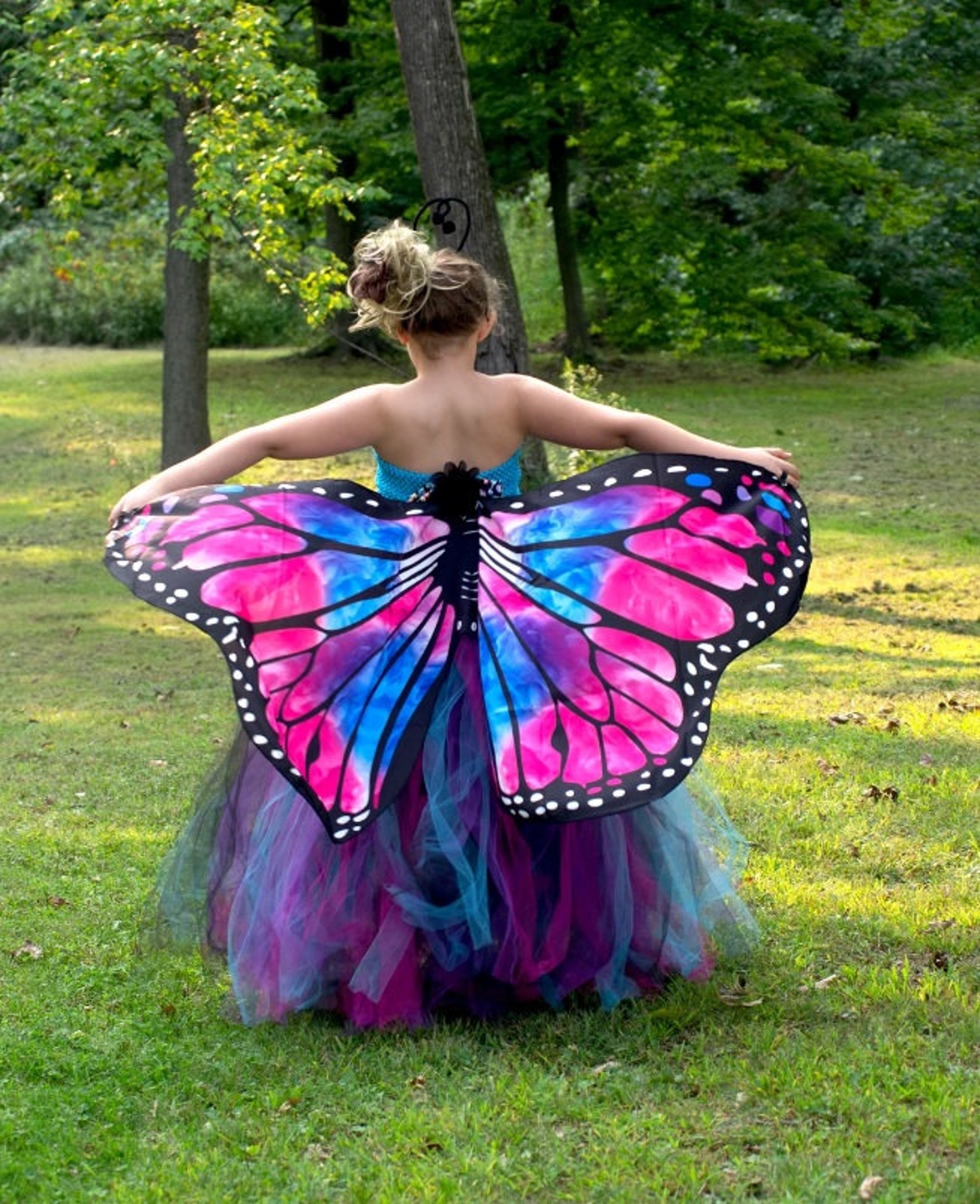 Pink Blue Butterfly Costume Girls Butterfly Dress Toddler - Etsy