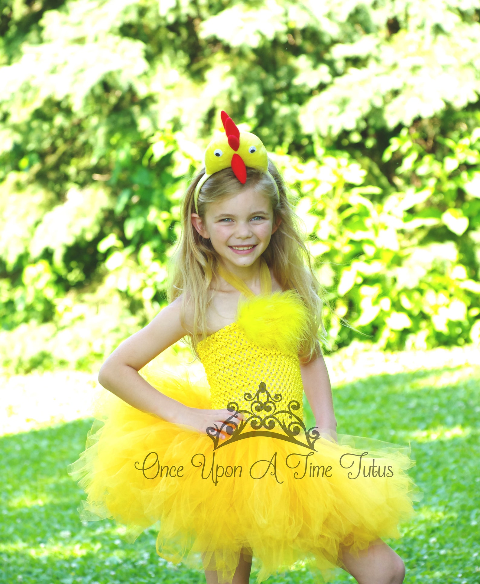 Chicken Costume, Yellow Chicken Tutu Dress, Little Girls Costume, Baby ...