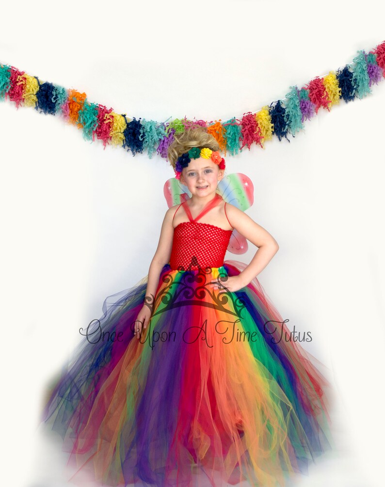 Rainbow Tutu Dress Rainbow Fairy Halloween Costume - Etsy