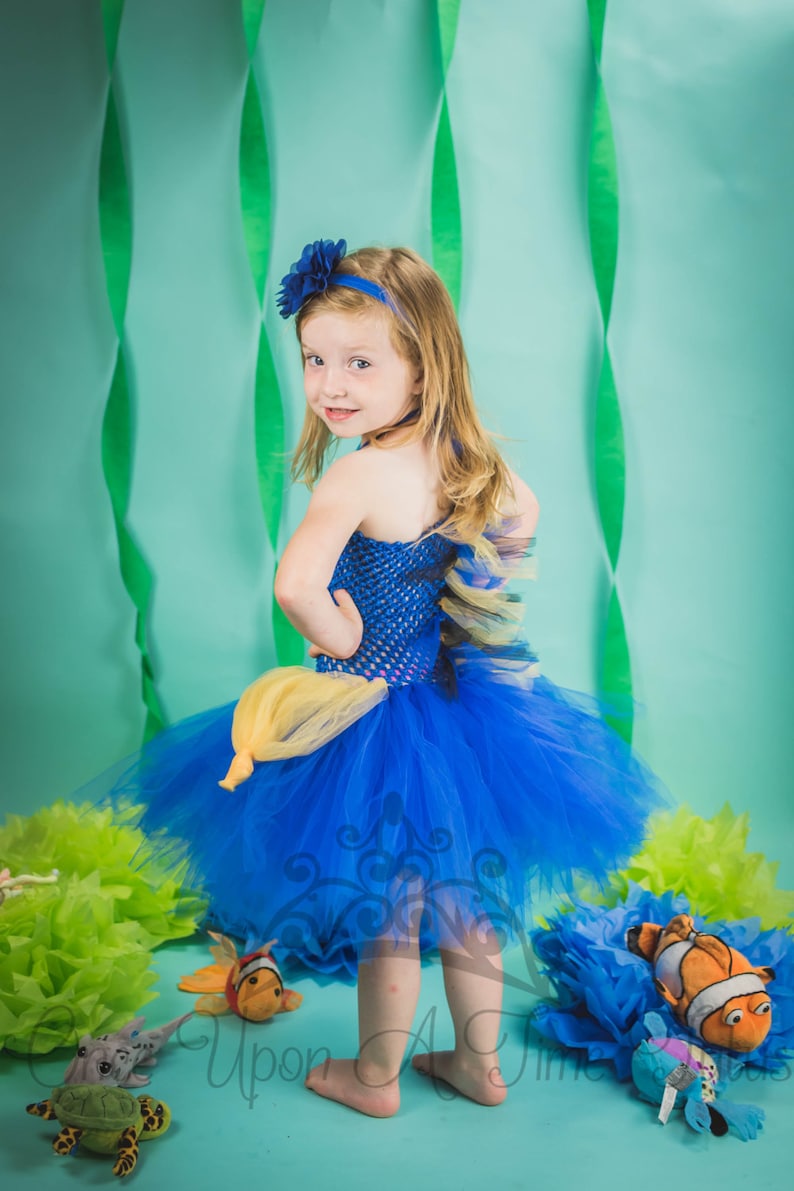 Blue Tang Fish Tutu Kids Fish Costume Child Halloween Costume Under