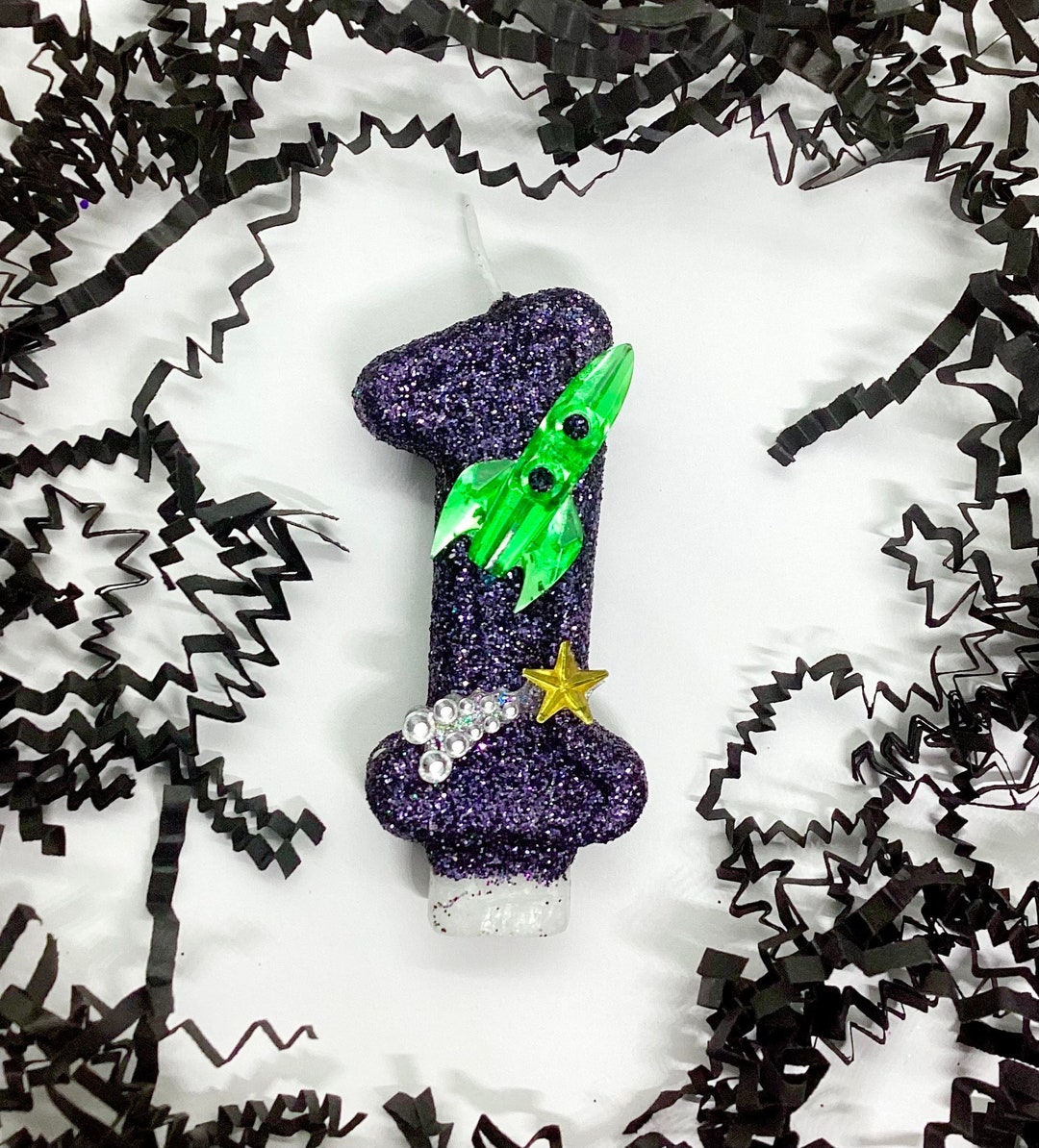 Space Birthday Candle, Rocket Ship Party Decor, Rocketship Theme ...