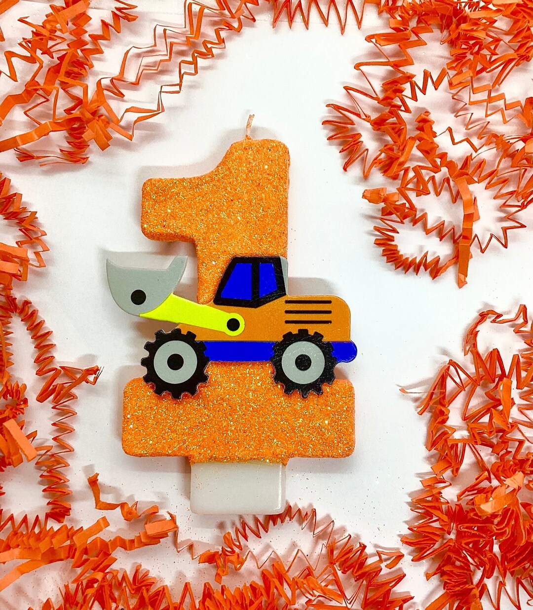 Construction Birthday Candle, Kids Truck Party Decor, Big Boys Birthday ...