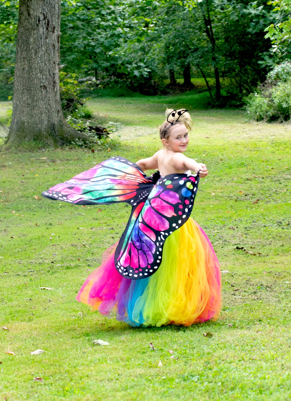 Rainbow Butterfly Costume Girls Butterfly Dress Child | Etsy