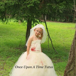 Zombie Halloween Costume, Bloody, Kids Costume, Dead Bride Costume ...