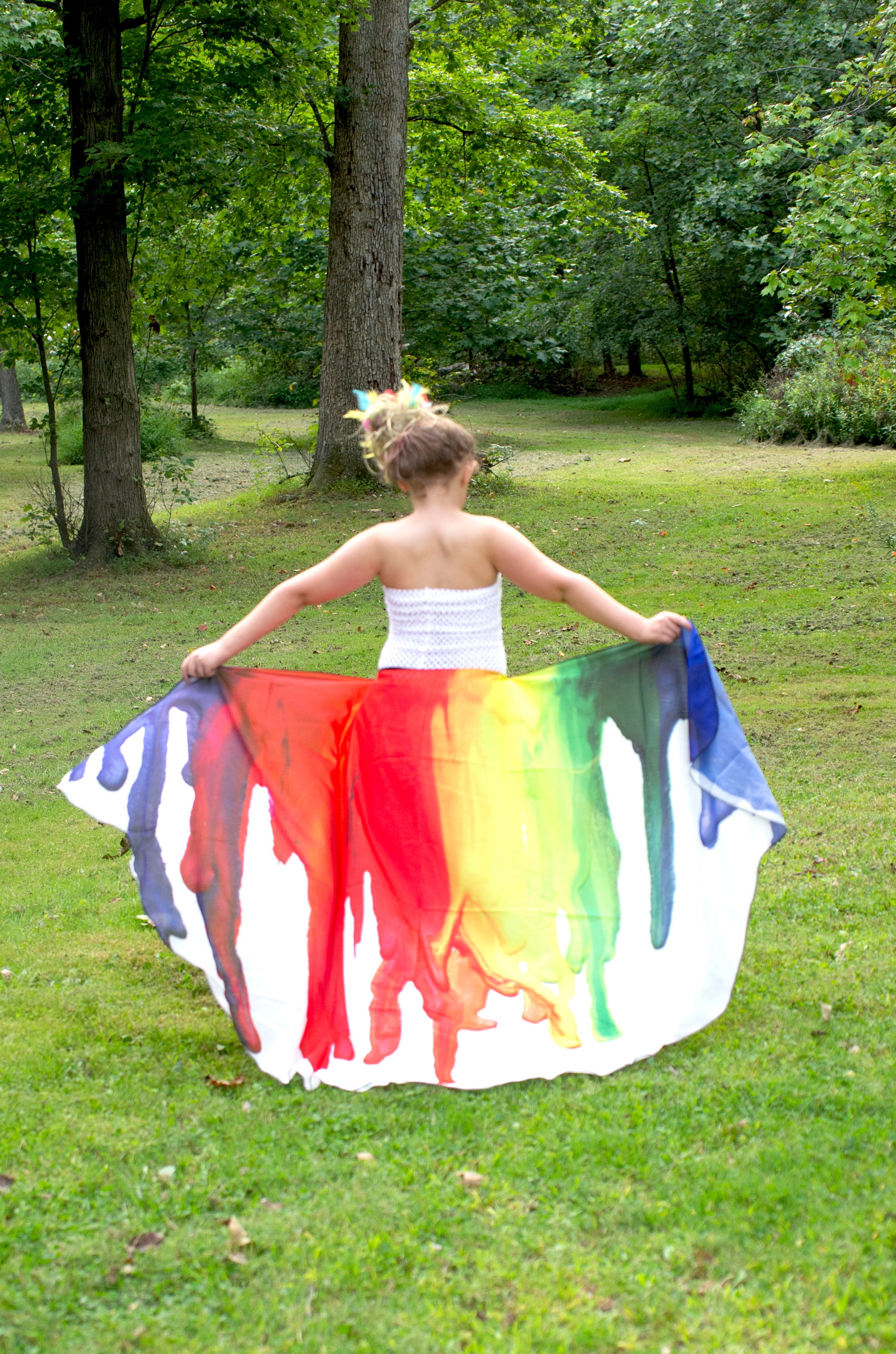 Rainbow Paint Costume Girls Paint Splatter Dress Child | Etsy