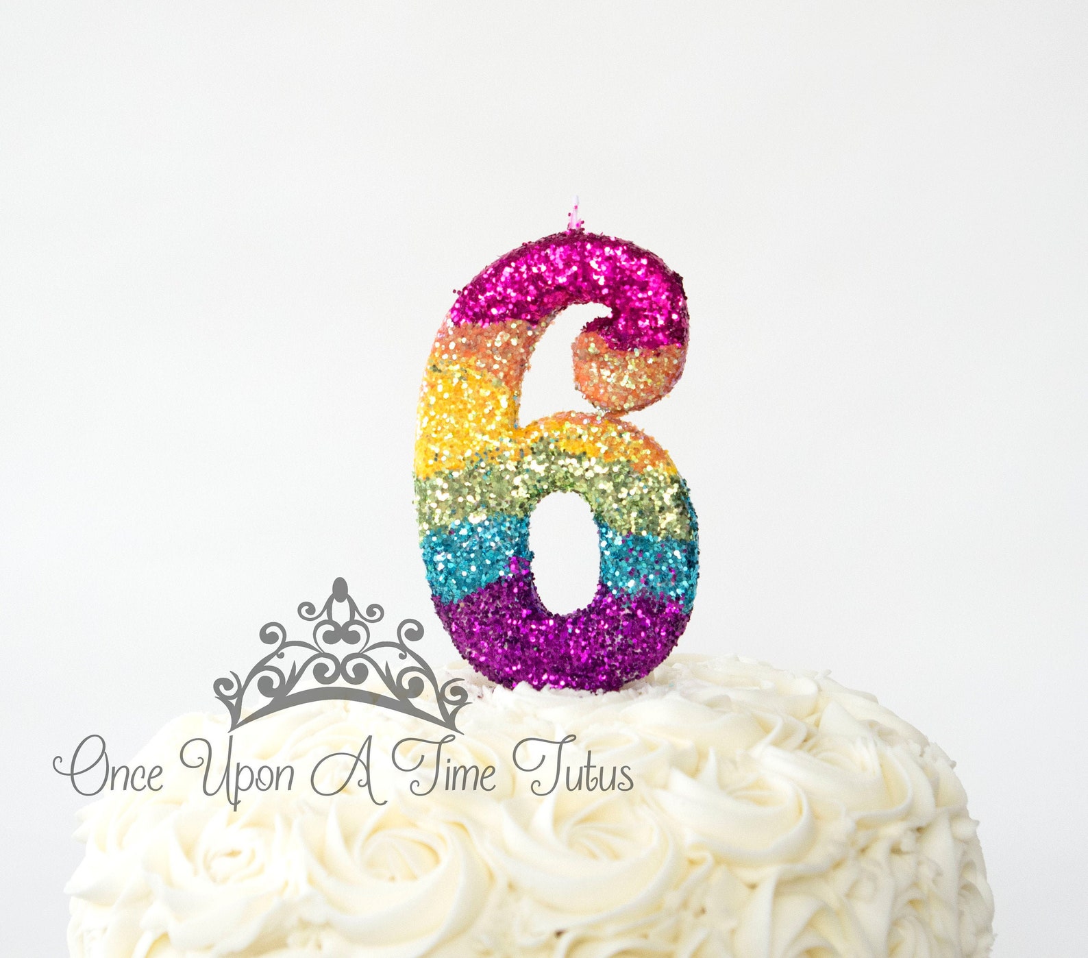 Large Bright Rainbow Birthday Candle Rainbow Party Decor - Etsy