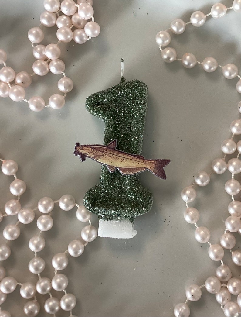 Fish Birthday Candle, Fishing Party Decor, Little Boys Birthday ...