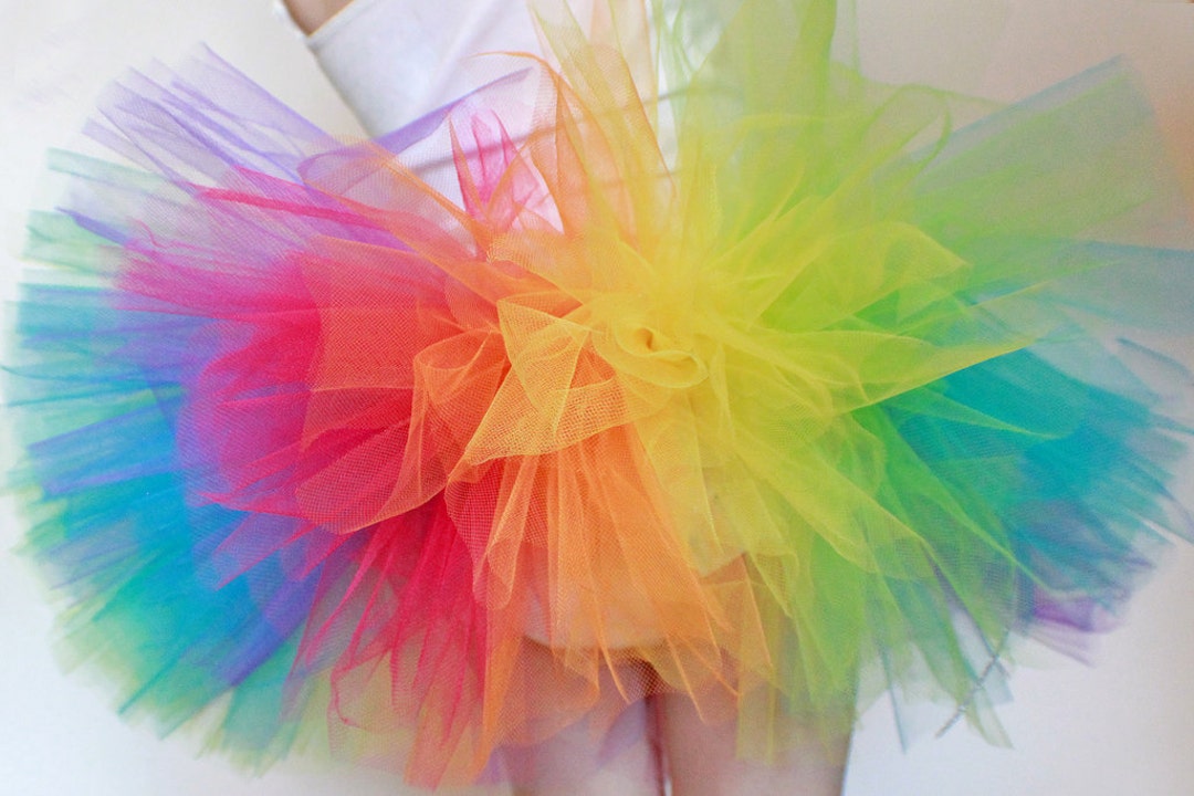 Rainbow Tutu, Kids Tutu, 1st Birthday Tutu, First Birthday Tutu, Bright ...