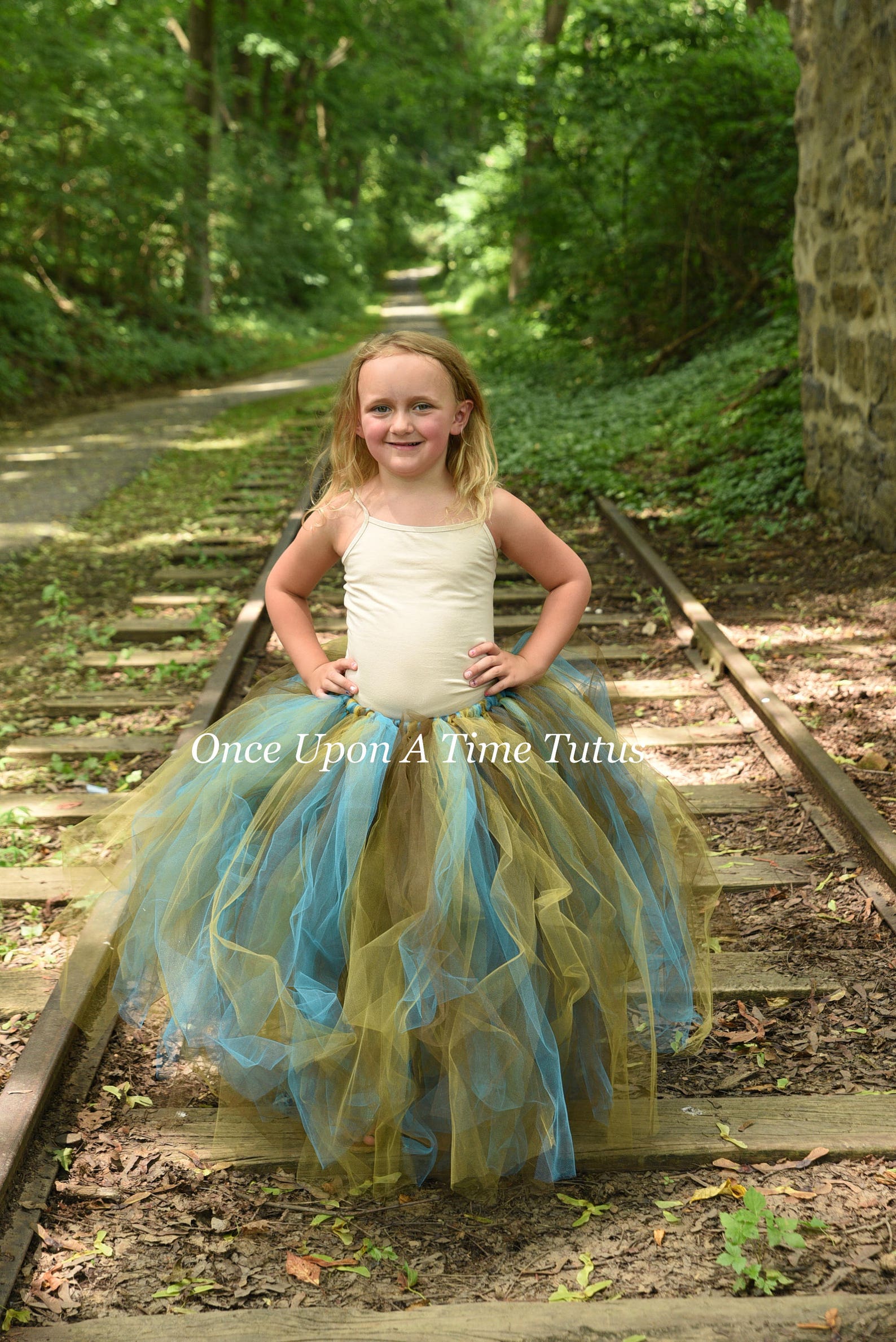 Gold Blue Tutu Skirt Long Fall Skirt Native American - Etsy