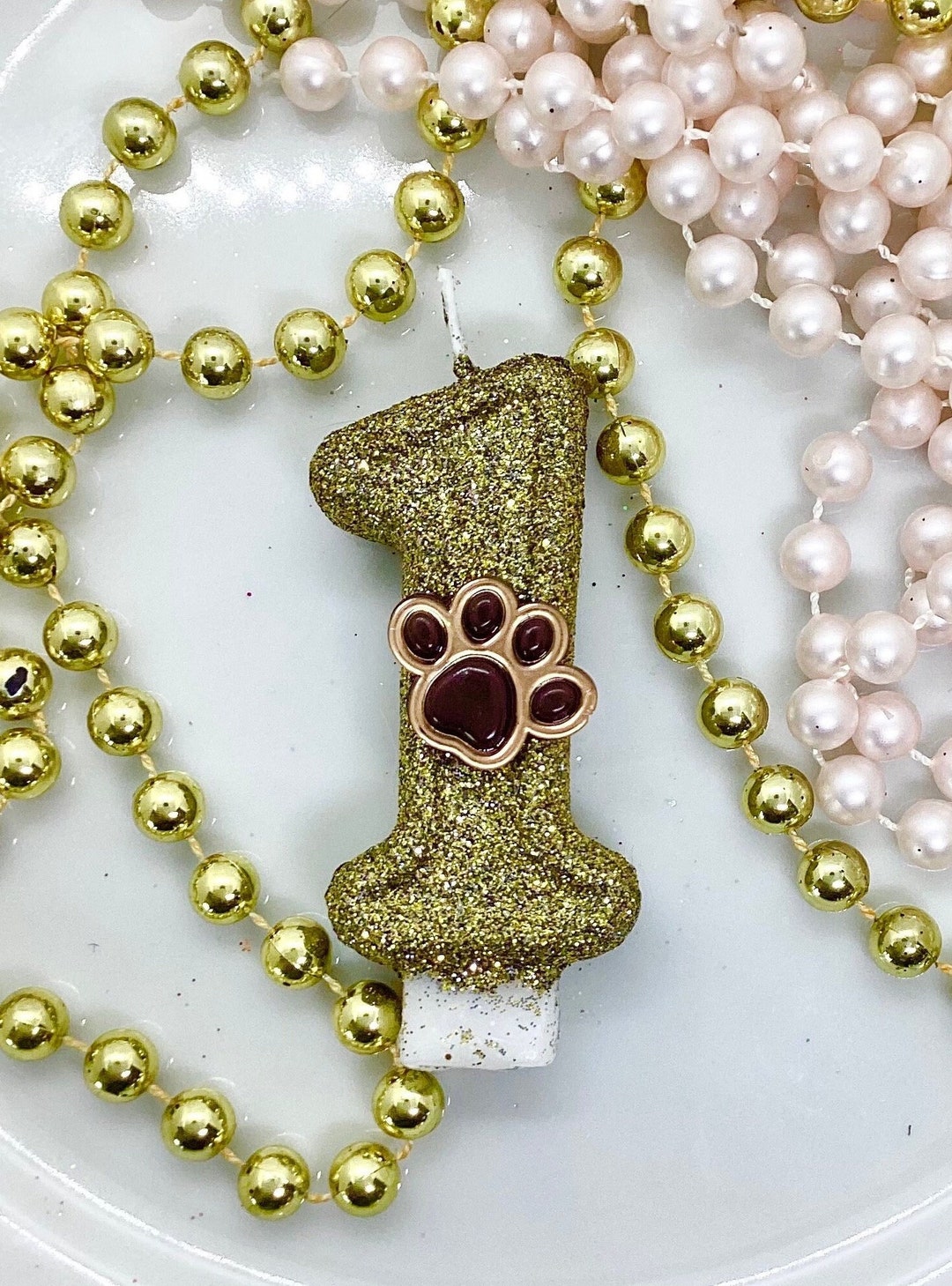 Dog Birthday Candle, Paw Print Number, Animal Party Decor, Pet Theme ...