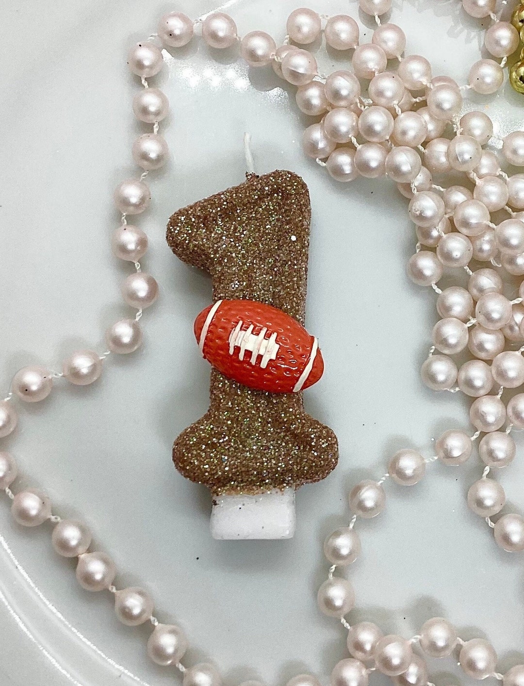 Football Birthday Candle, Sports Party Decor, Sports Ball, Football ...