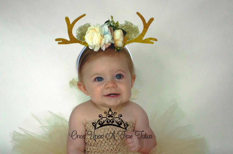 Deer Headband Halloween Costume Accessory Gold Antlers - Etsy