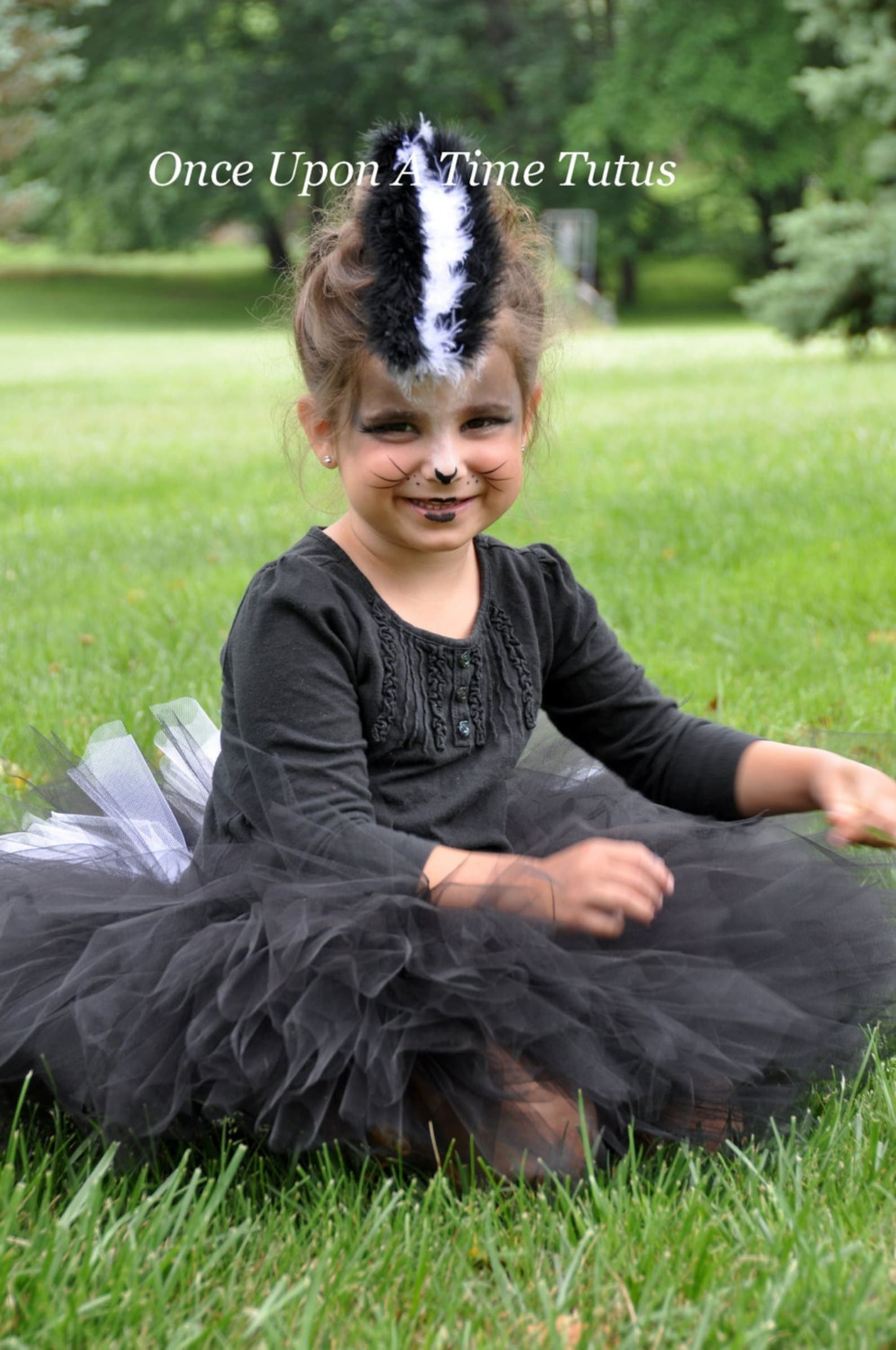 Skunk Hair Piece, Halloween Costume, Skunk Costume Hair Bow, Adult ...