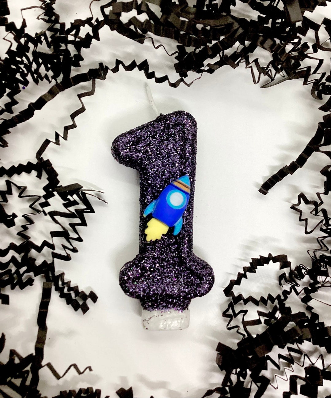 Space Birthday Candle, Rocket Ship Party Decor, Rocketship Theme ...