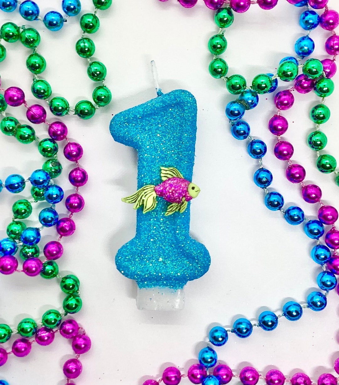 Betta Fish Birthday Candle, Pet Fish Bowl Party Decor, One Sparkly ...