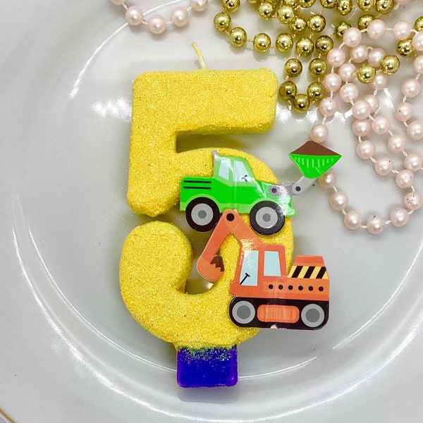 Construction 4th Birthday Cake Topper - Etsy