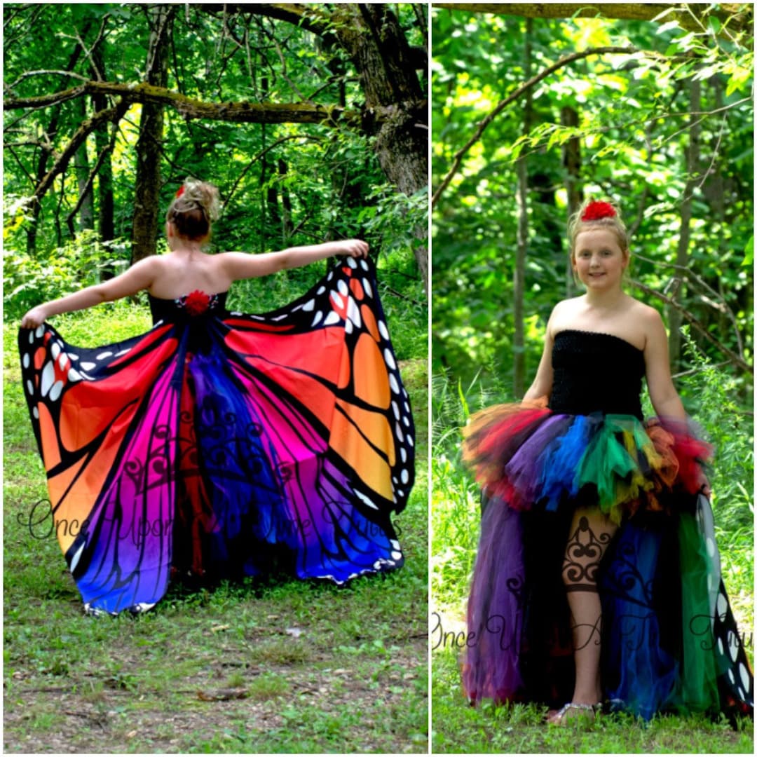 Rainbow Butterfly Costume, Girls Butterfly Dress, Toddler Butterfly ...