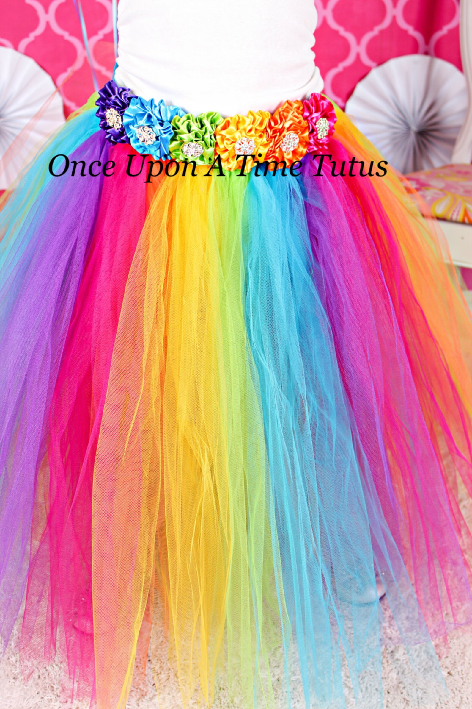 Long Rainbow Tutu Skirt Little Girls Tulle Skirt Kid Tutu | Etsy
