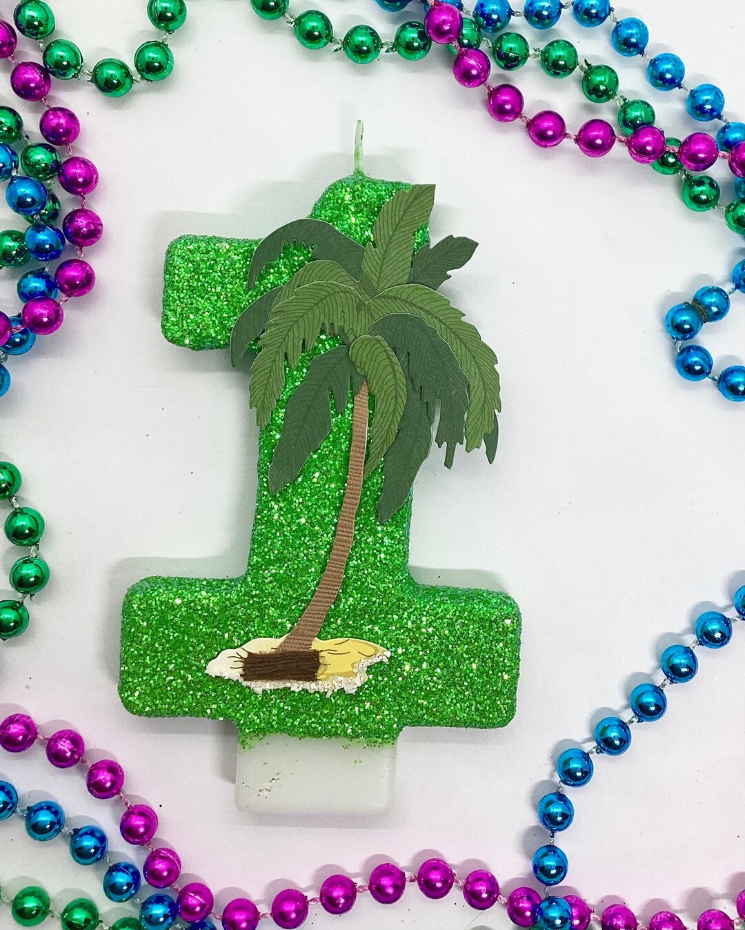 Palm Tree Birthday Candle, Tropical Party Decor, Hawaii 1st Birthday ...