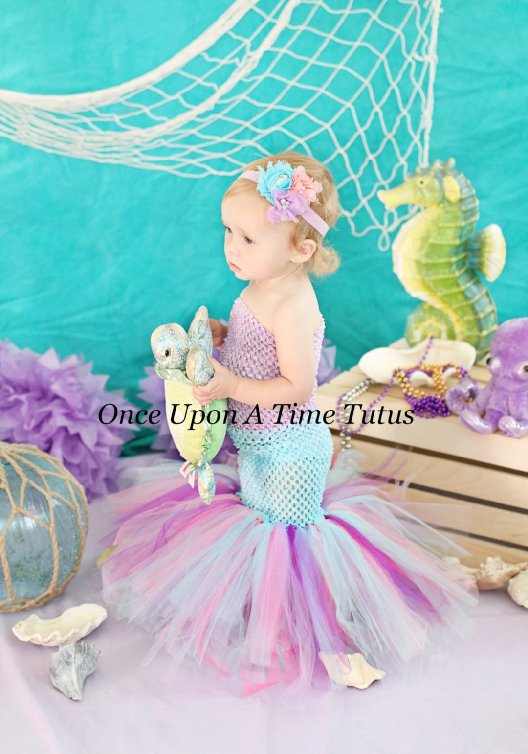 Mermaid Costume, Mermaid Tail Tutu, Baby Girls Mermaid Outfit, Birthday ...