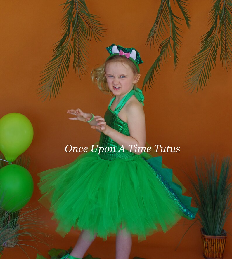 Green Dinosaur Tutu Dress Kids Triceratops Costume Girls - Etsy