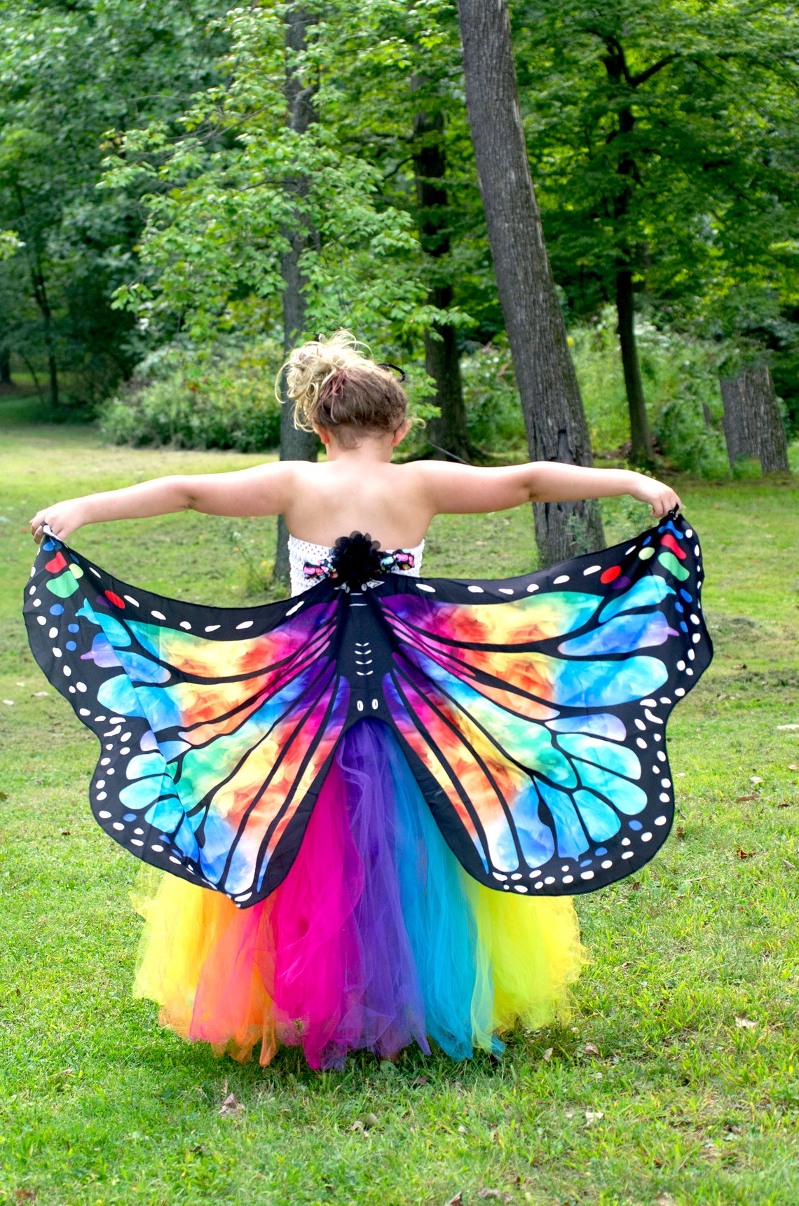 Rainbow Butterfly Costume, Girls Butterfly Dress, Child Butterfly ...