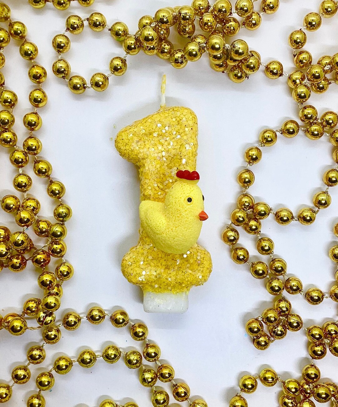 Chicken Birthday Candle, Farm Party Decorations, One Farm Theme Glitter ...