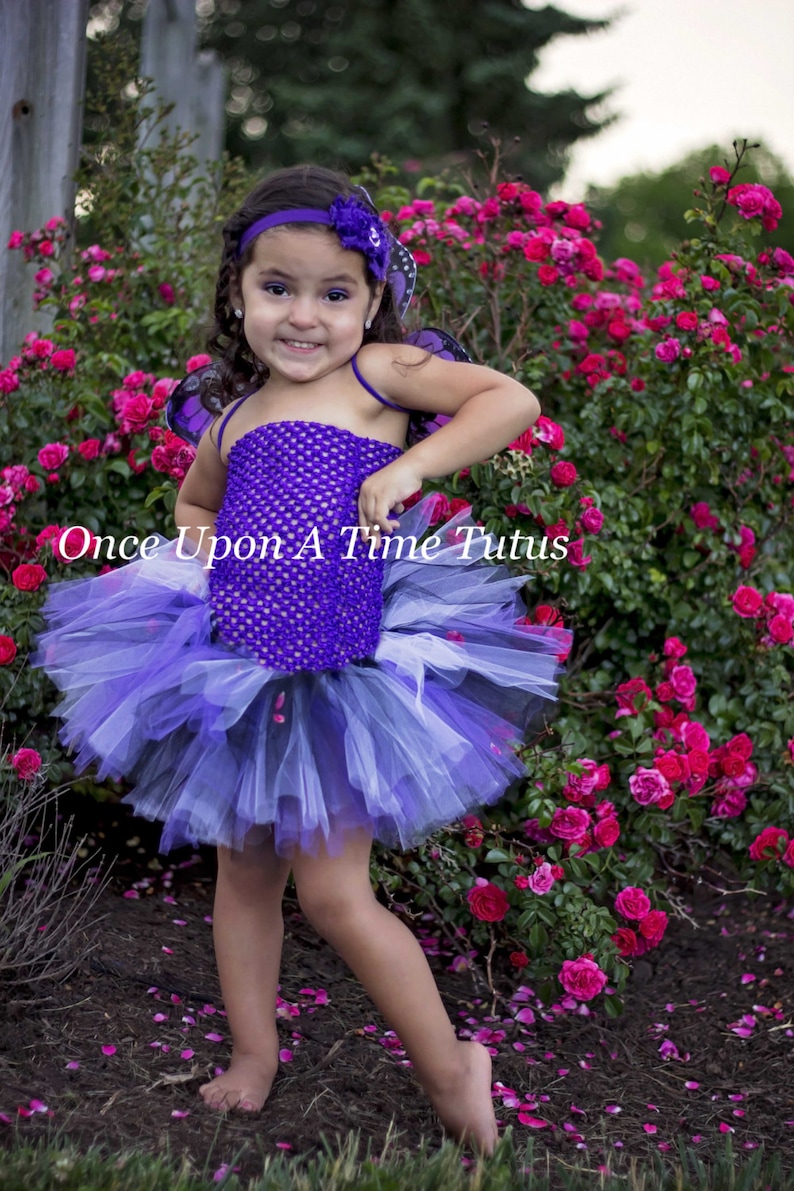 Purple Butterfly Halloween Costume, Girls Butterfly Tutu Dress, Toddler ...