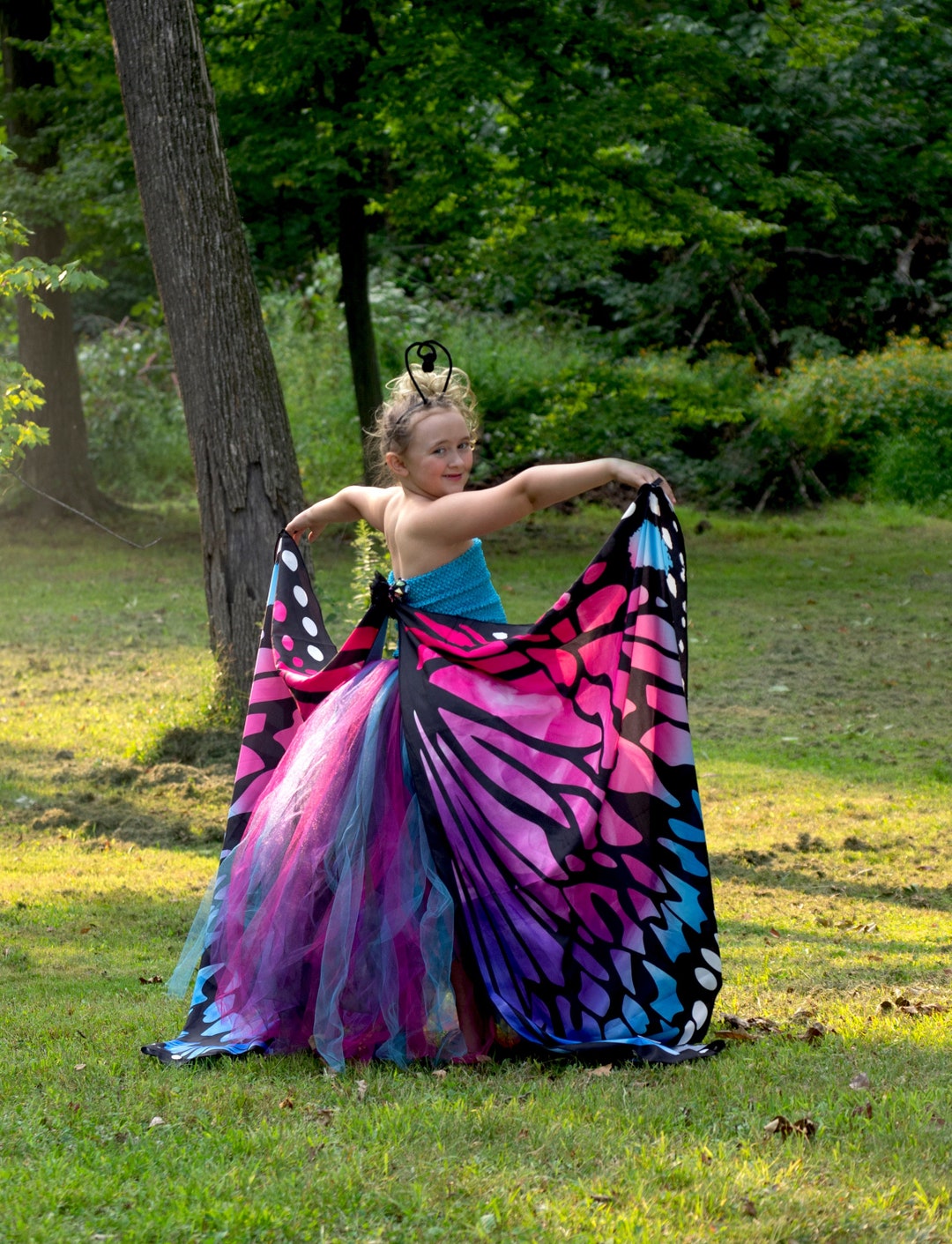 Pink Blue Butterfly Costume, Girls Monarch Butterfly, Toddler Butterfly ...