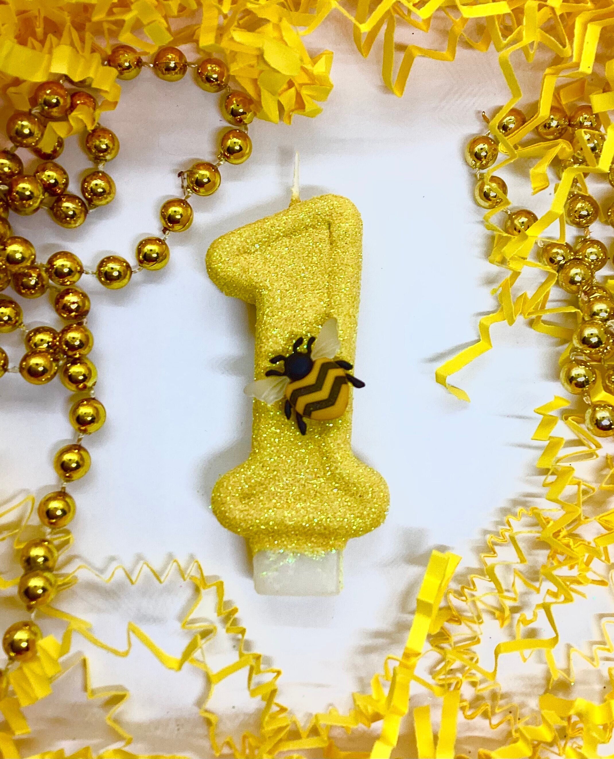 Bee Birthday Candle, Bumblebee Party Decor, Bumble Bee Party Decor ...