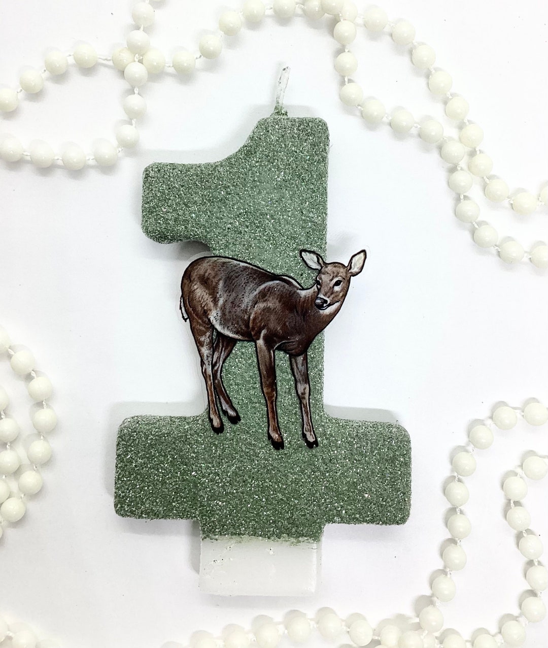 Deer Birthday Candle, Wild Animal Party Decor, Large Doe Birthday ...