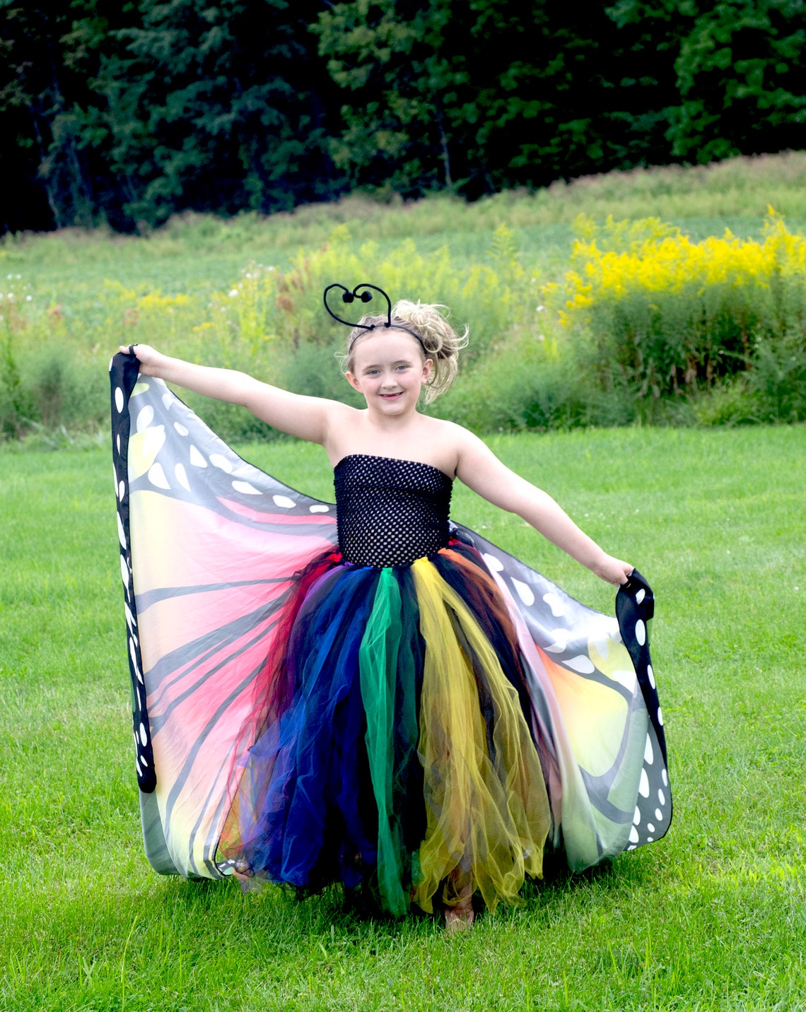 Rainbow Butterfly Costume, Girls Butterfly Dress, Child Butterfly ...
