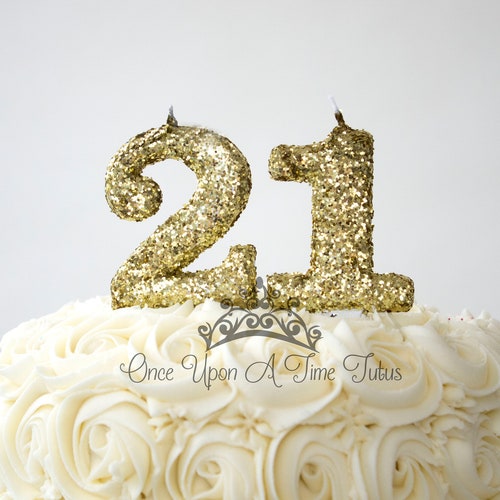 Gold Number Birthday Candles - Etsy