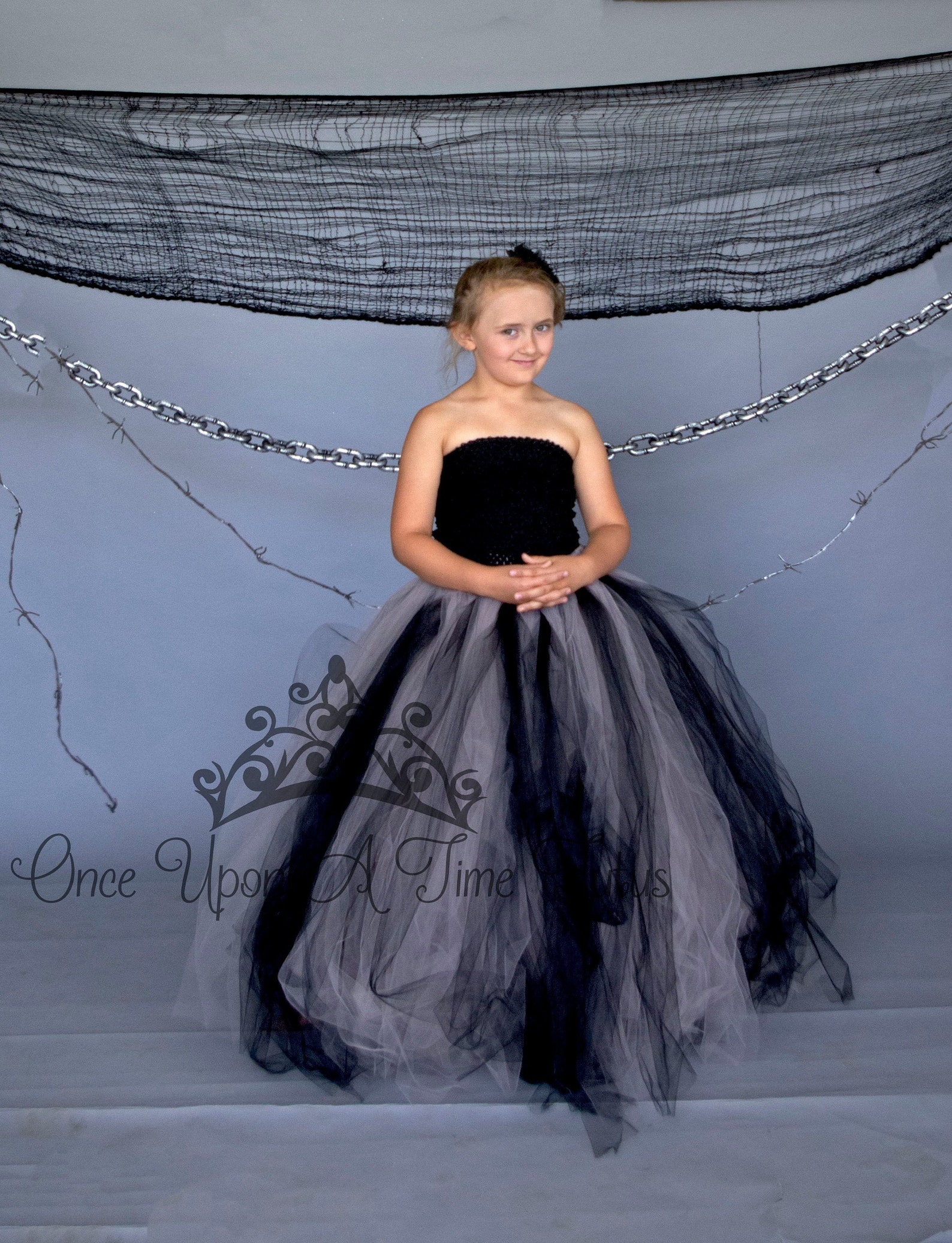 Black Grey Dress, Witch Halloween Costume, Girls Witch Costume, Kids ...