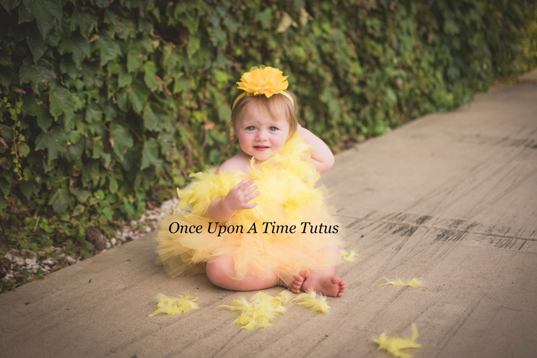 Chicken Costume, Yellow Chicken Tutu Dress, Little Girls Costume, Baby ...