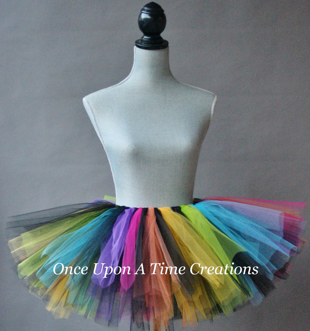 Black Rainbow Tutu, Bright Rainbow Tutu, Baby Girls Tutu, Kids Tutu ...