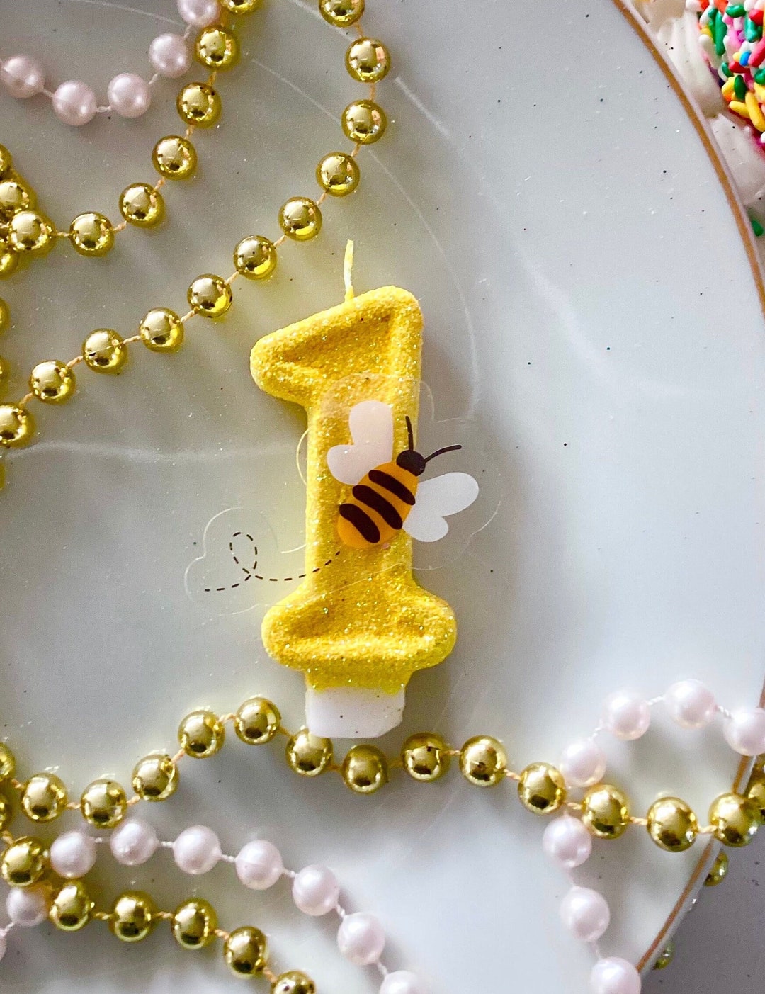 Bee Birthday Candle, Bumblebee Party Decor, Bumble Bee Party Decor ...