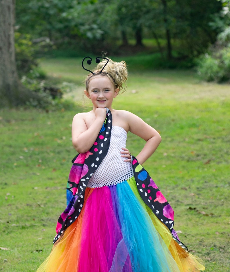 Rainbow Butterfly Costume Girls Butterfly Dress Child | Etsy