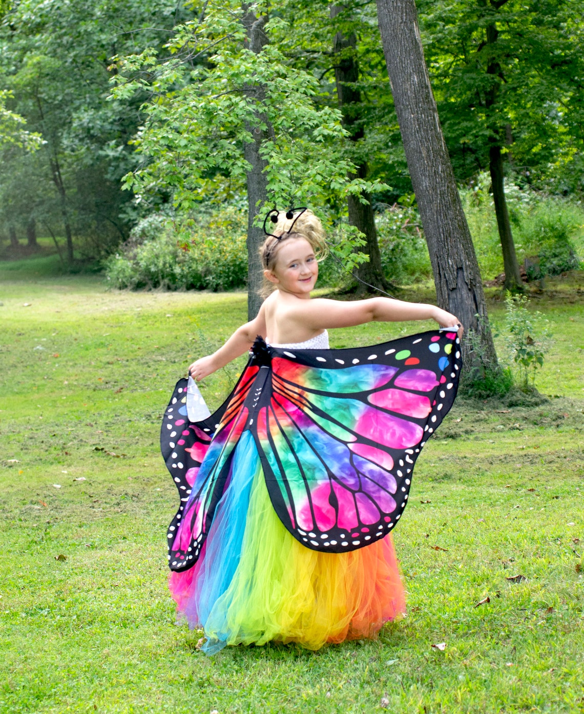 Rainbow Butterfly Costume Girls Butterfly Dress Child | Etsy