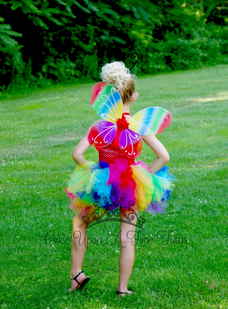Bright Rainbow Fairy Wings - Birthday Party Favor Accessory - Little ...