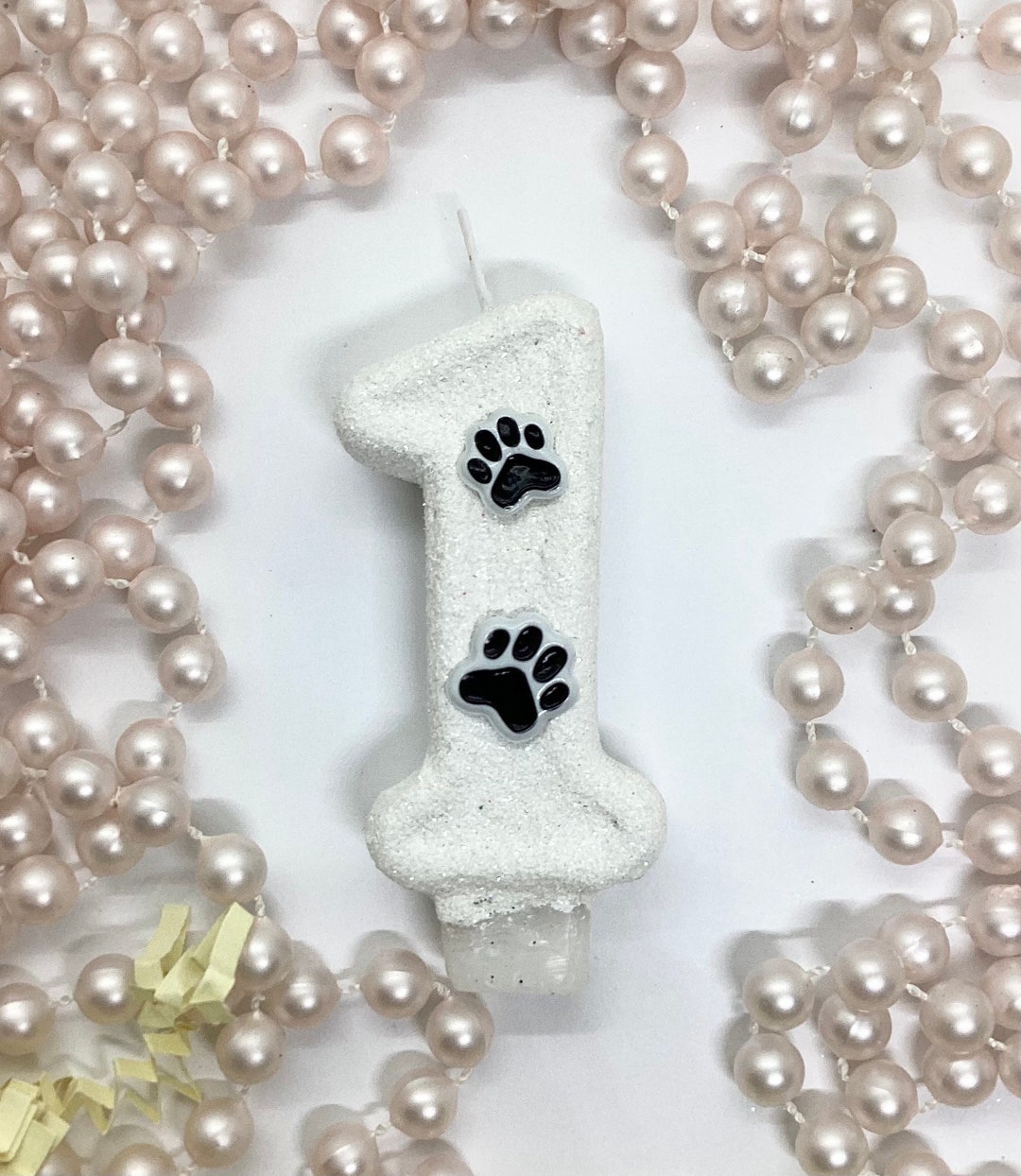 Dog Birthday Candle, Paw Print Number, Animal Party Decor, Pet Theme ...