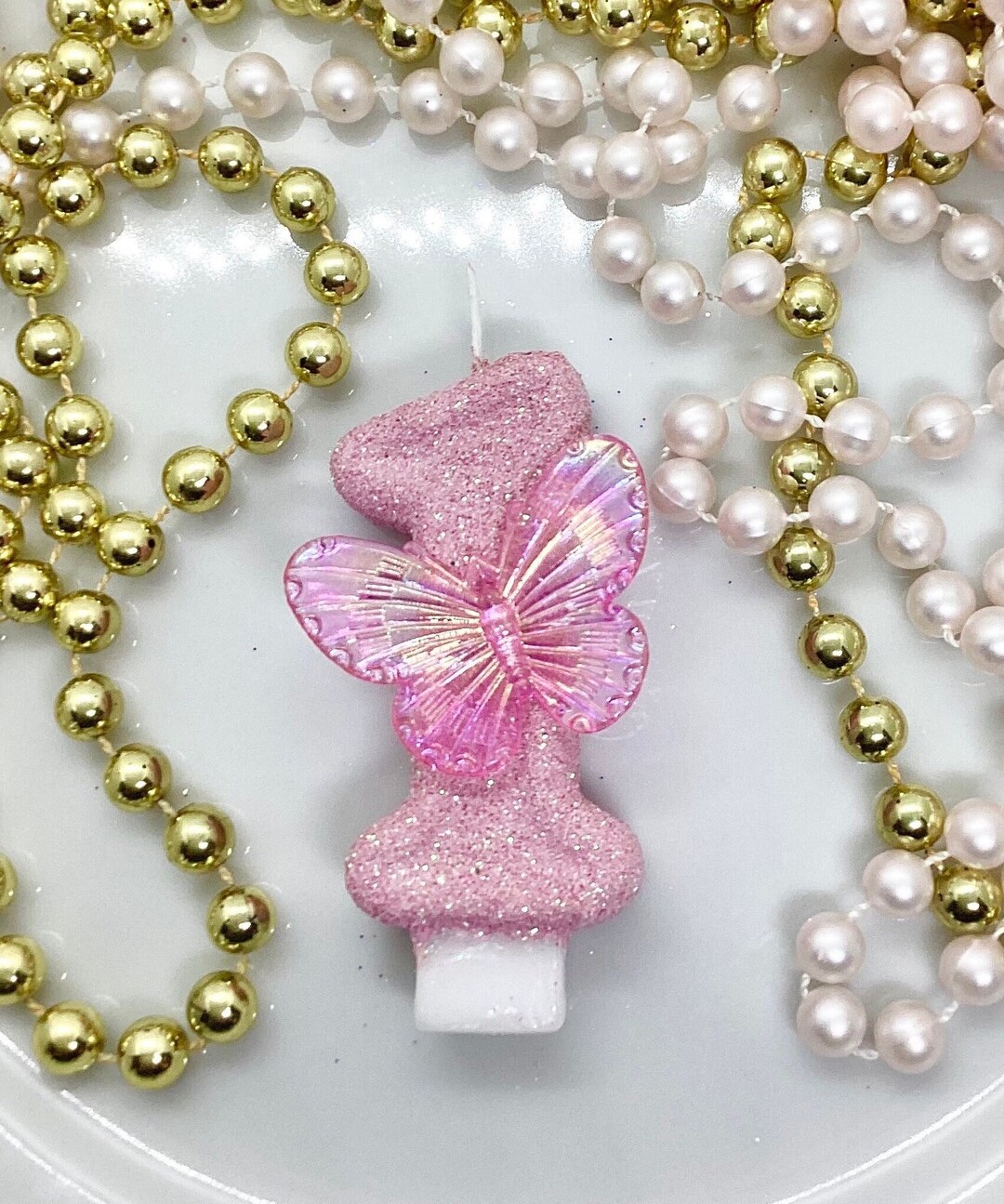 Butterfly Glitter Birthday Candle, Insect Theme, Bug Birthday Party ...