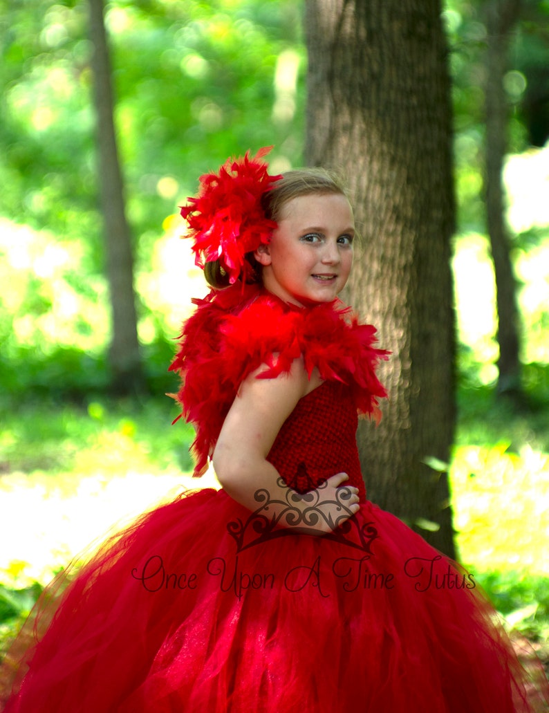 Parrot Costume Red Bird Feather Dress Girls Halloween - Etsy