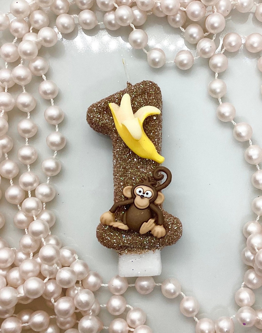 Monkey Birthday Candle Safari Theme Party Decorations Kids - Etsy