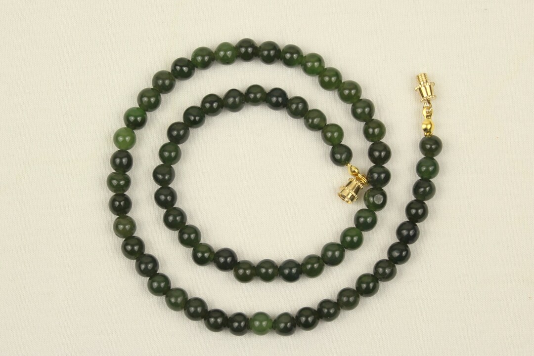 6mm Jade Necklace. VARIOUS Lengths. 6 Mm Jade Beads. Green Jade ...