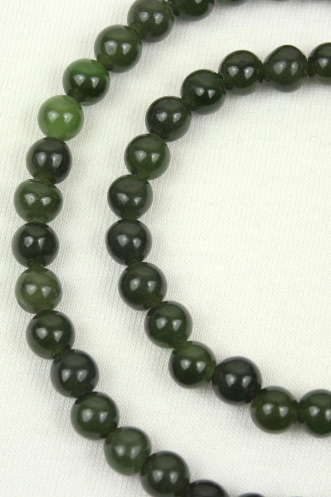 6mm Jade Necklace. VARIOUS Lengths. 6 Mm Jade Beads. Green Jade ...